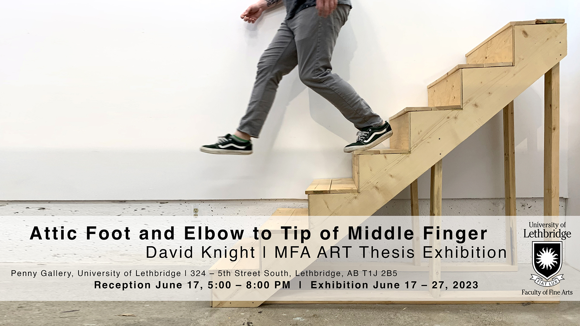 MFA Art Thesis Exhibition | David Knight | Attic Foot and Elbow to Tip ...